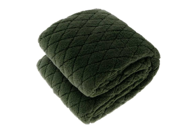 Ezra Dark Green Throw | Home Essentials
